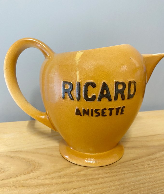 Vintage French Stone Ricard Anisette Pitcher | Blue Box Vintage