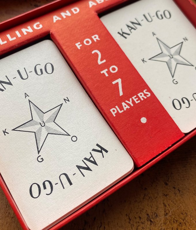 1960 Kan-U-Go Card Game | Blue Box Vintage